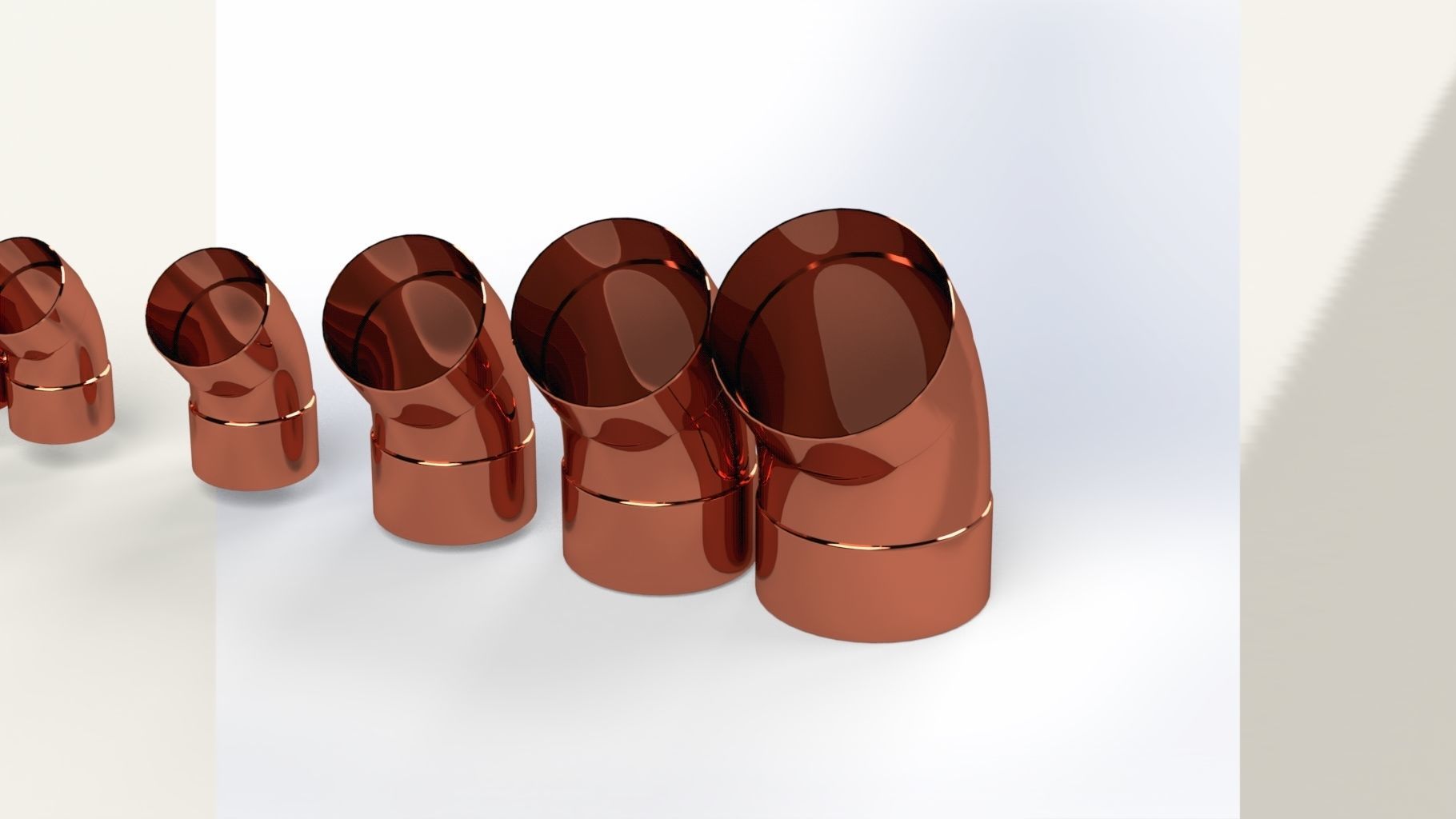 Copper Elbows 3D model | CGTrader