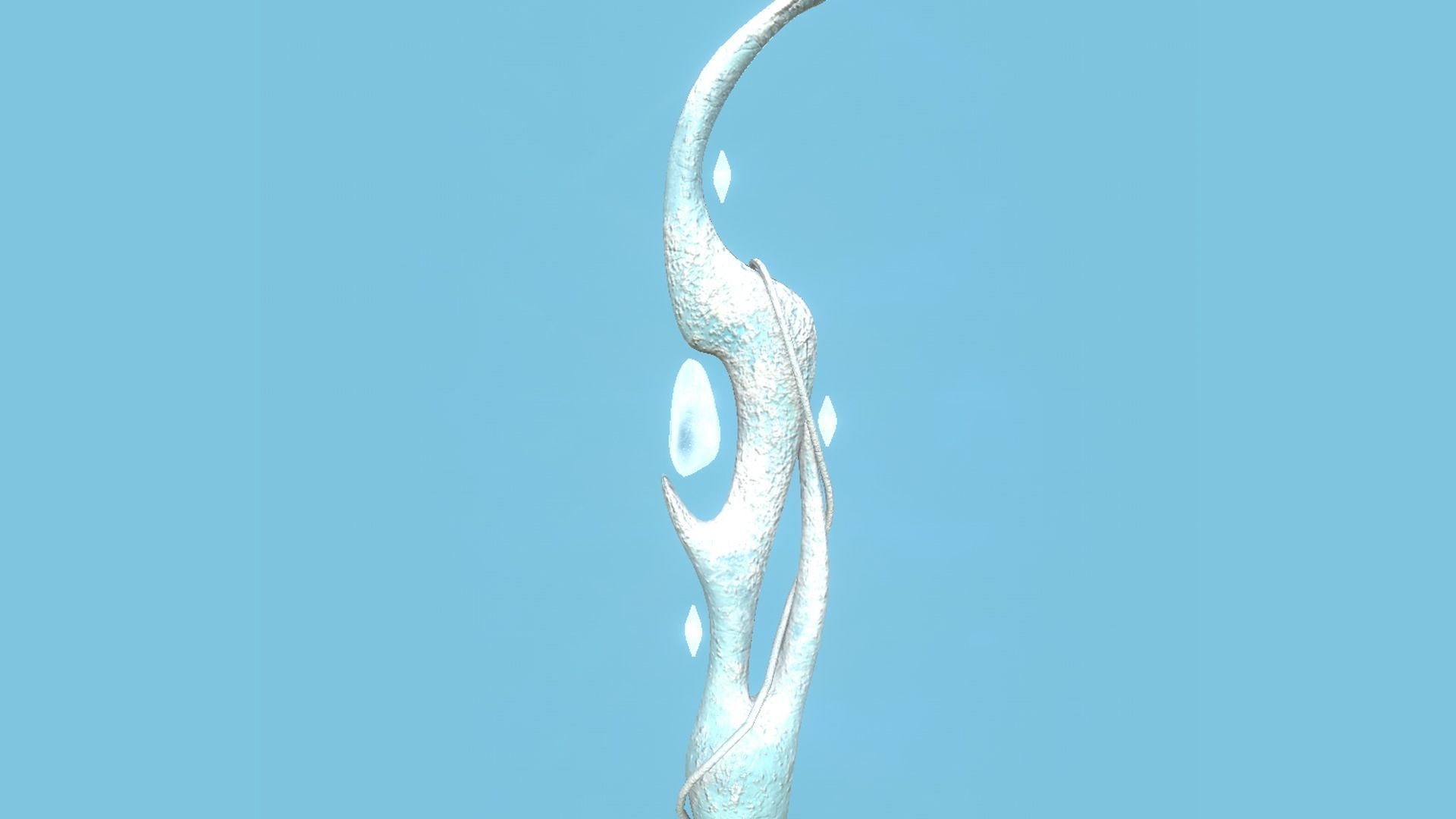 3D model Fantasy Mage Staff 02 Frost - Medieval Fantasy Weapon VR / AR ...
