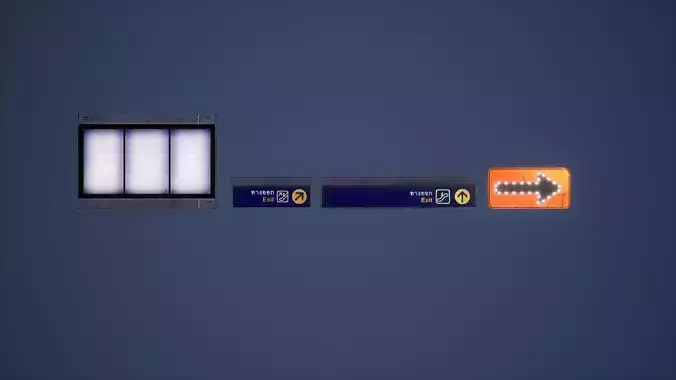3D model Metro Subway Underground Signs Billboards Game Ready VR / AR ...