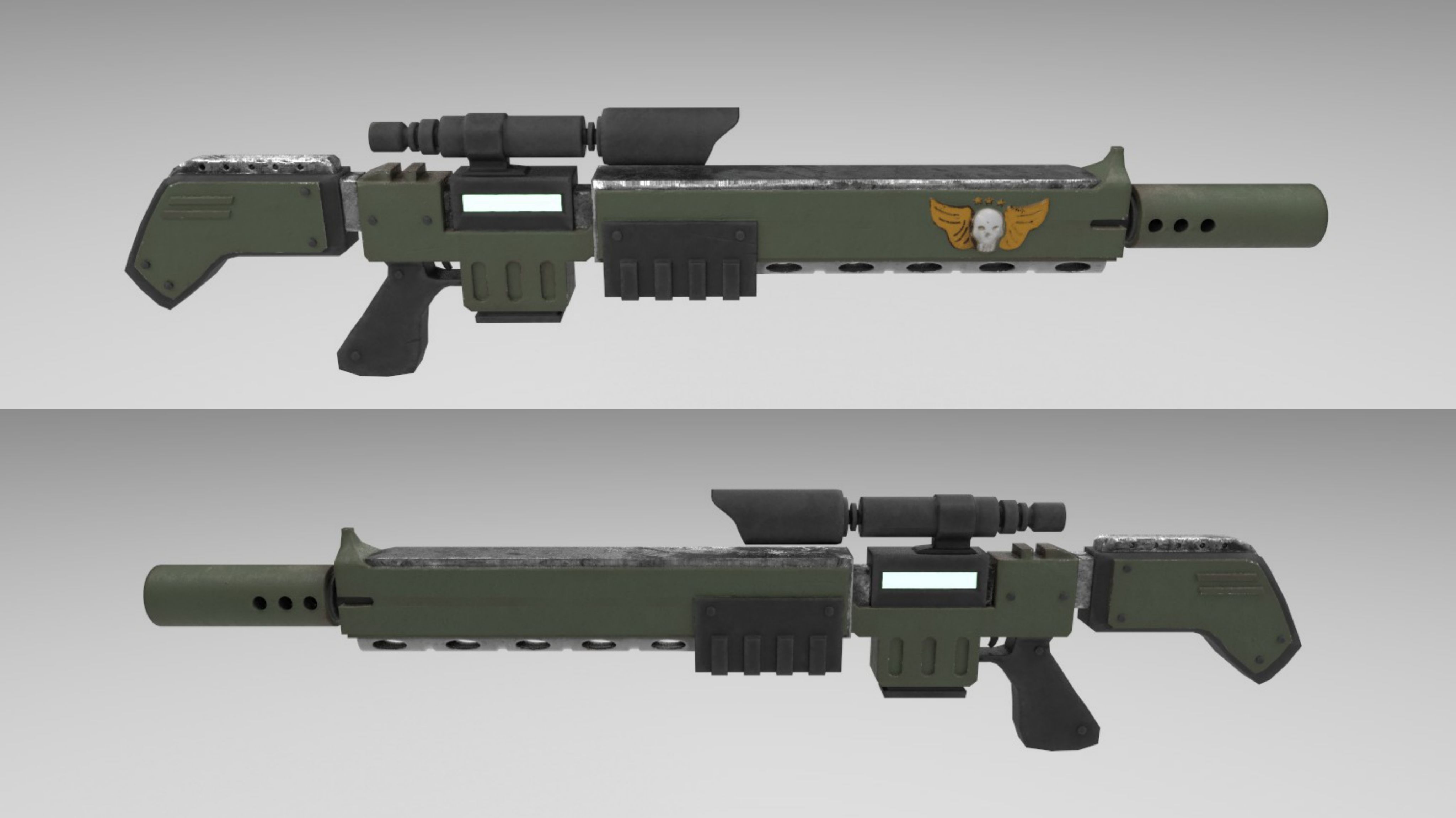 3D model Lasergun halo rifle VR / AR / low-poly | CGTrader