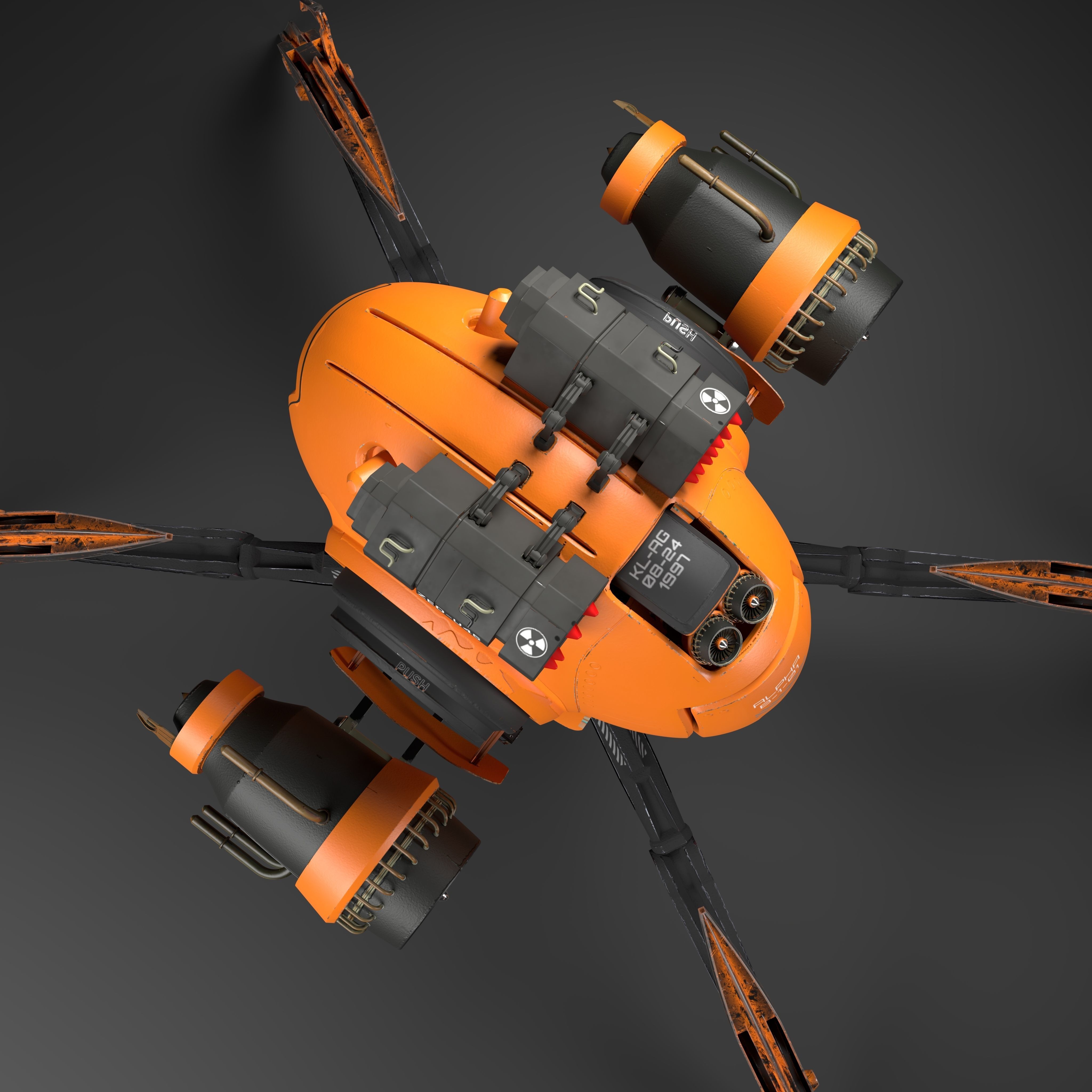 SPIDER BOT ARMOURED 3D model rigged | CGTrader