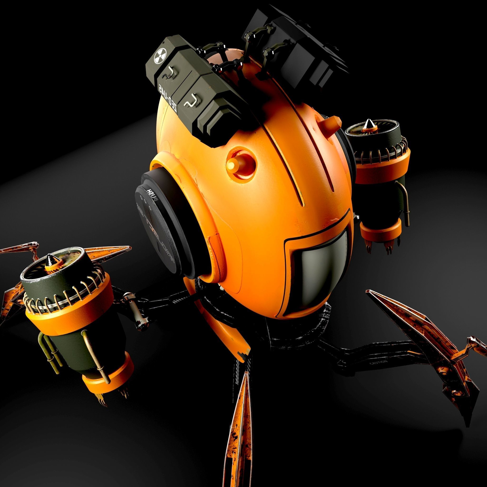 SPIDER BOT ARMOURED 3D model rigged | CGTrader