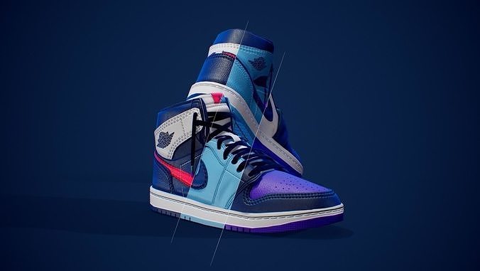 Air Jordan 1 pack texture 3D model animated rigged | CGTrader