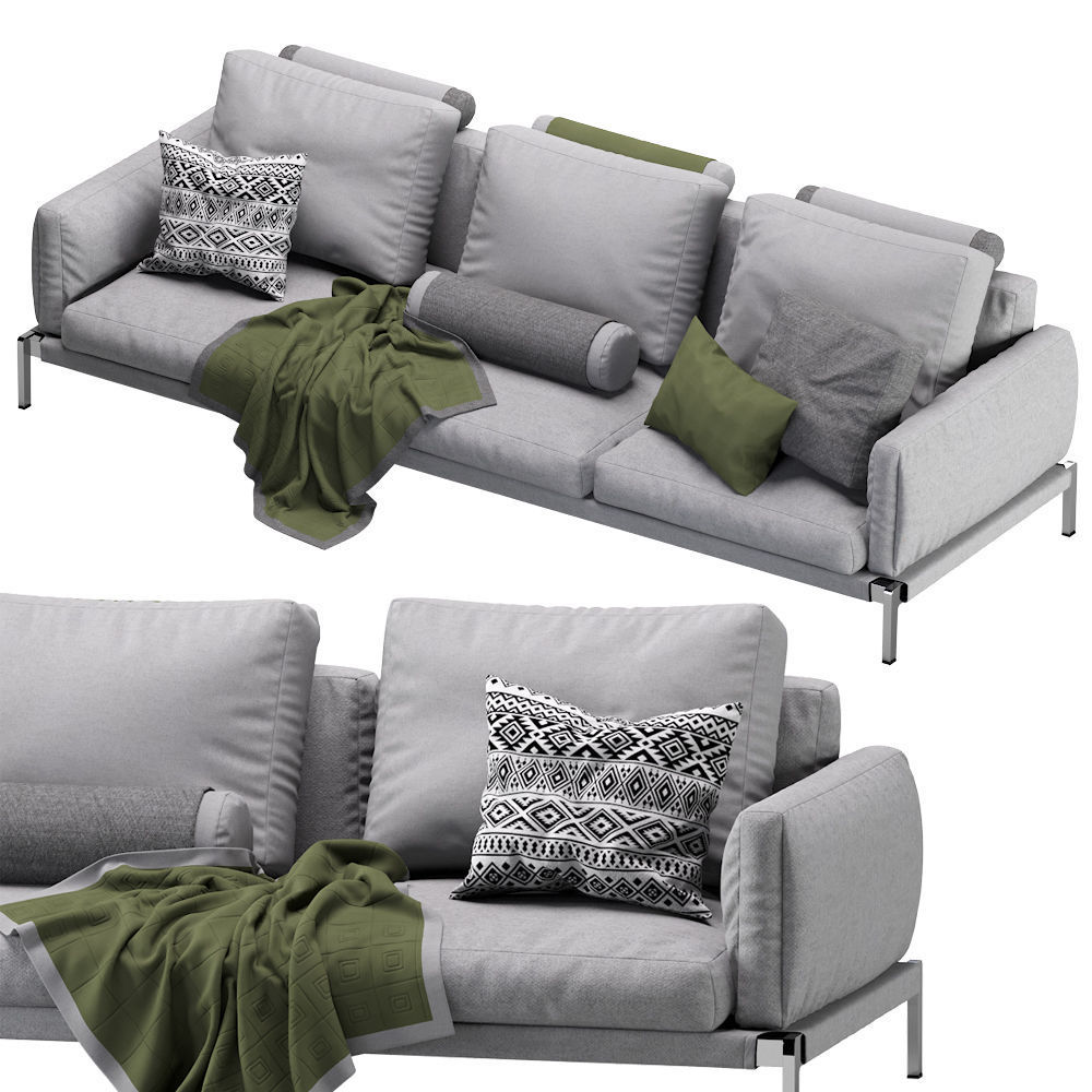 Sofa Romeo Compact Flexform 3 set 3D model | CGTrader