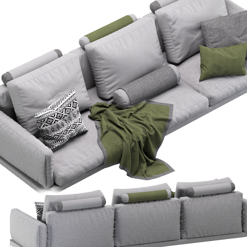 Sofa Romeo Compact Flexform 3 set 3D model | CGTrader