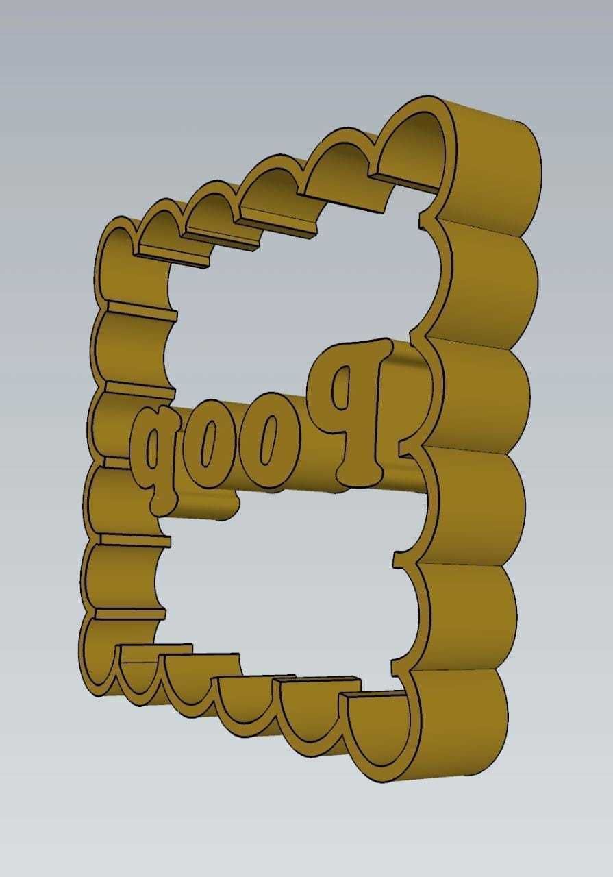 Amazing Poop Rude Word Cookie Cutter Stamp Cake Decoration 3D model ...