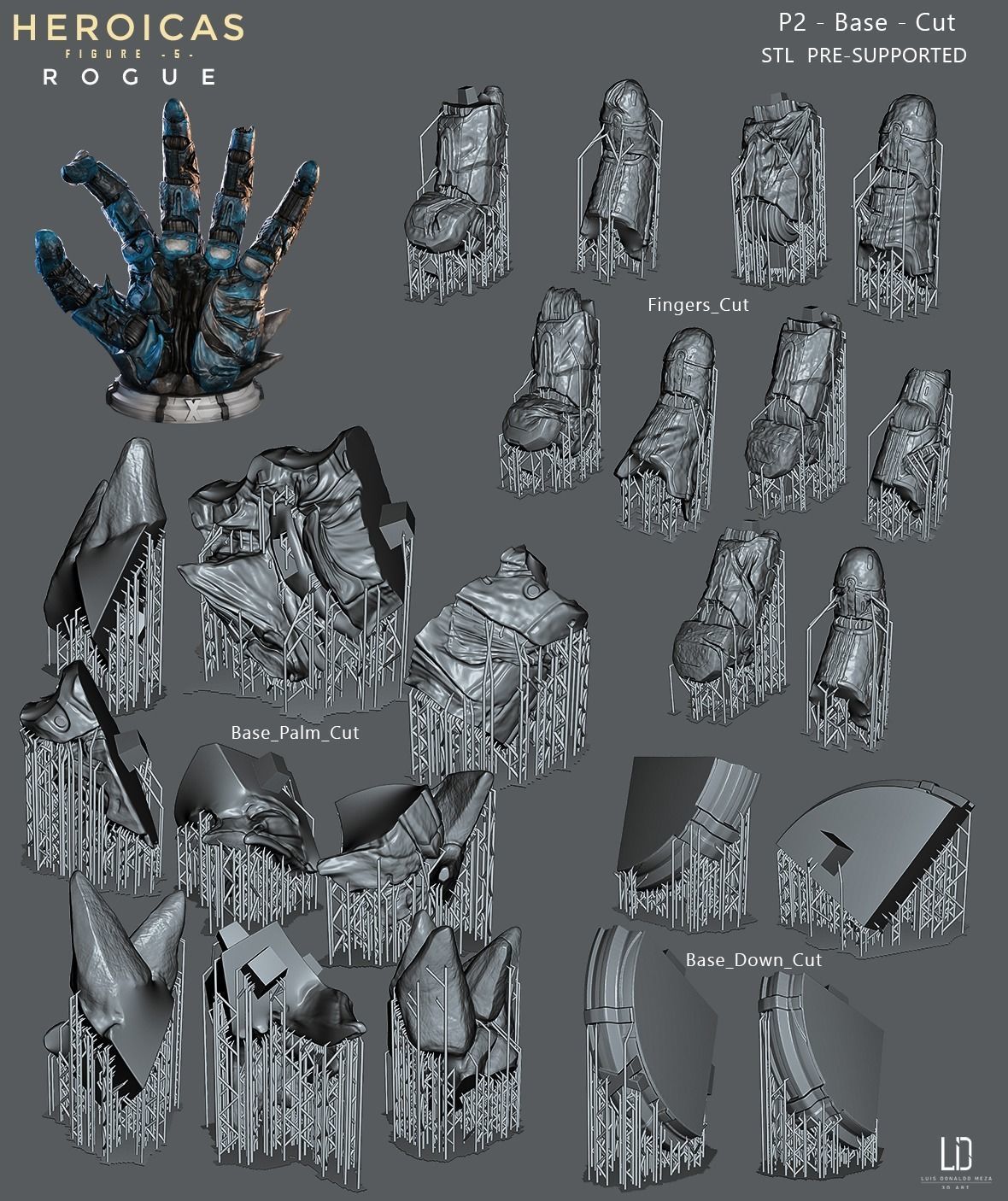 Heroicas - Figure 5 - Rogue - 3D print model STL 3D model 3D printable ...