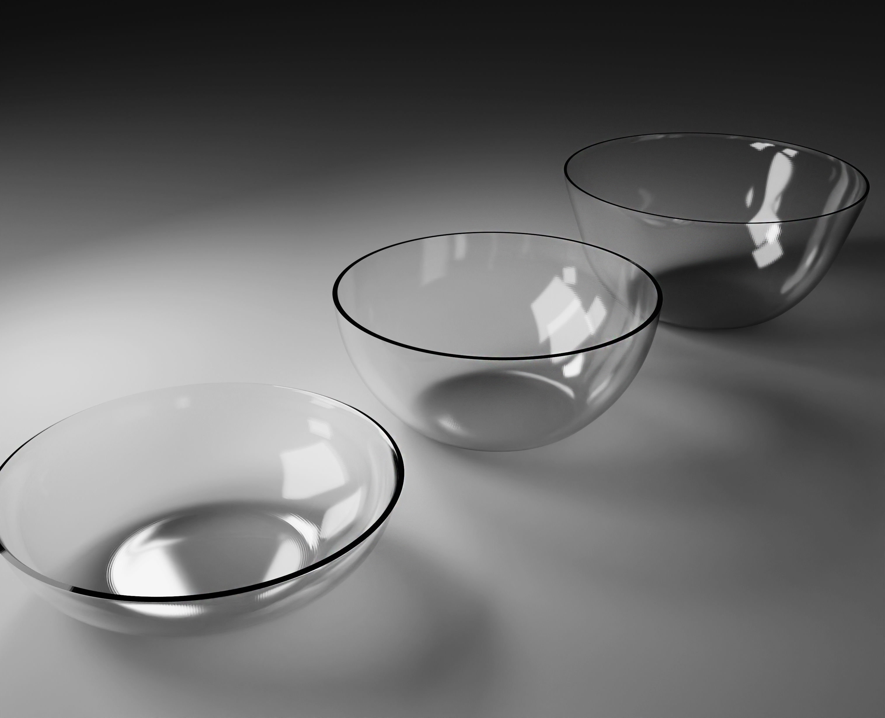 Glass Bowl Pack 3D model 3D model | CGTrader