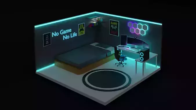 Isometric Live Stream 3D model | CGTrader