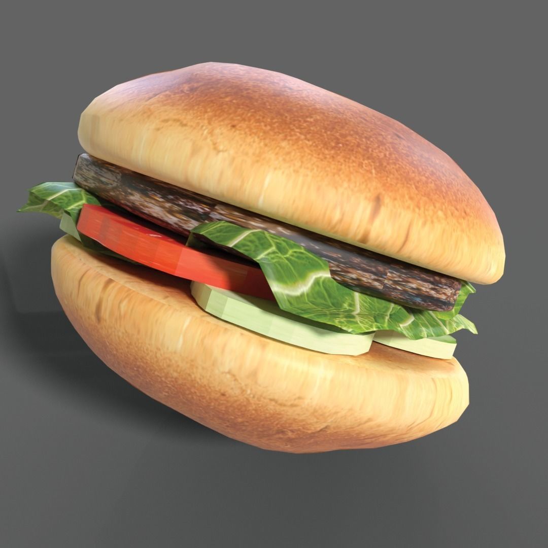 Simple Burger 3D model | CGTrader