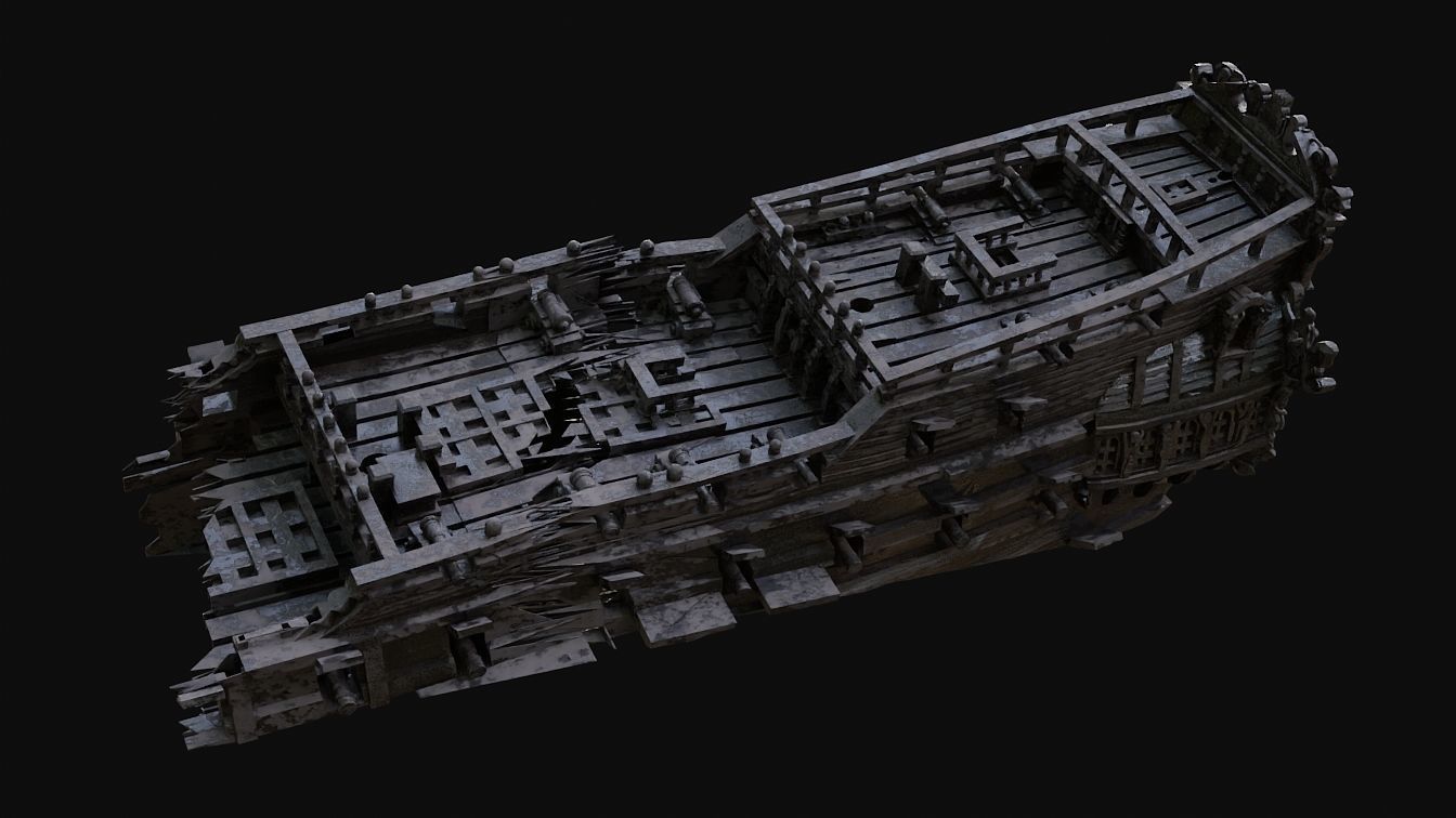 3D model Shipwreck pirate ship VR / AR / low-poly | CGTrader