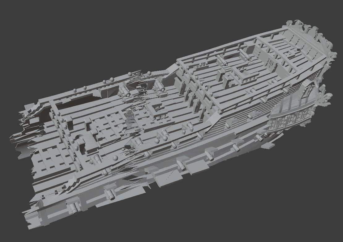 3D model Shipwreck pirate ship VR / AR / low-poly | CGTrader