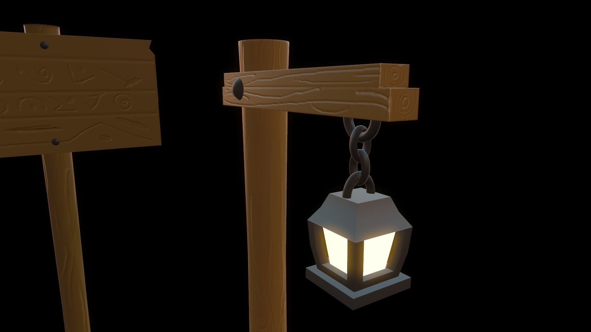 Road signs Board and Lamp free VR / AR / low-poly 3D model | CGTrader