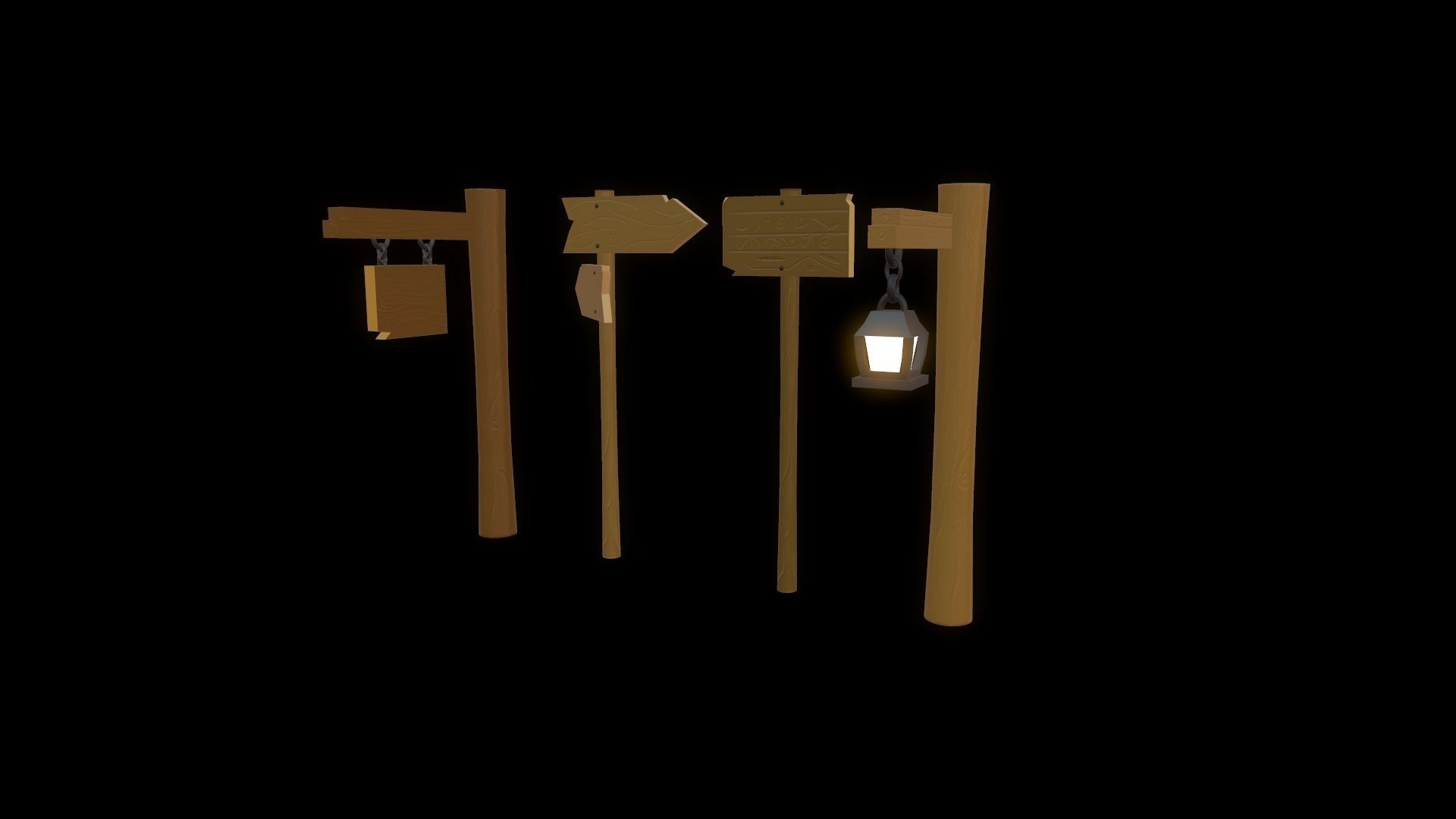 Road signs Board and Lamp free VR / AR / low-poly 3D model | CGTrader