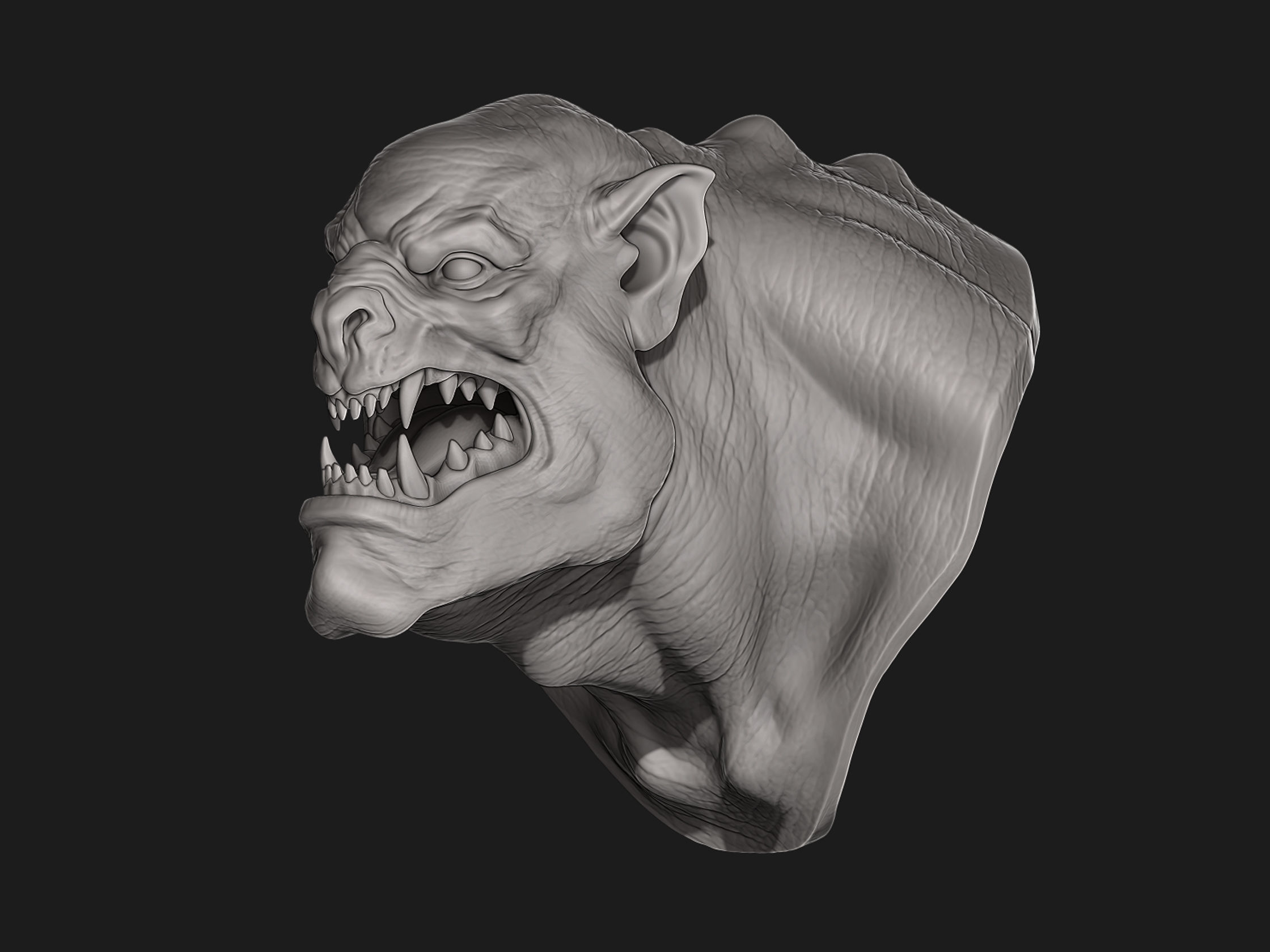 Monster Head 001 3D model | CGTrader
