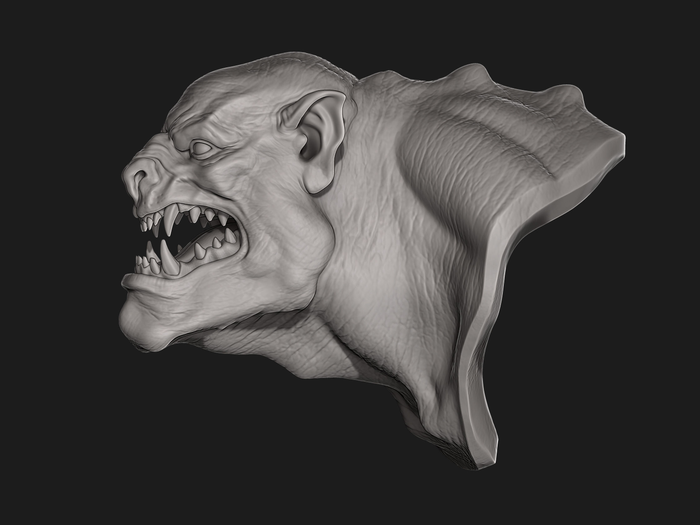 Monster Head 001 3D model | CGTrader