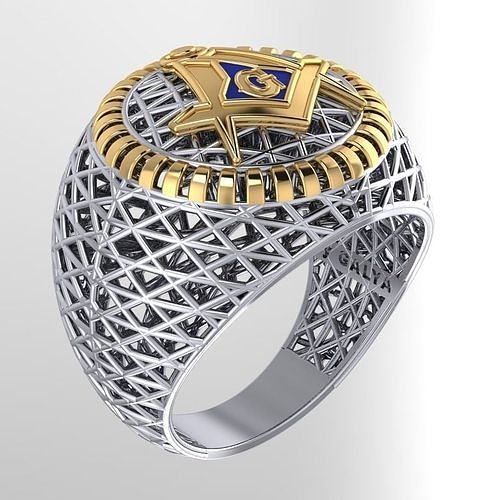 Masonic ring 103 3D model 3D printable | CGTrader