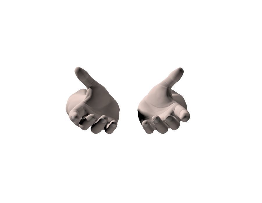 Cupped hands and arm 3D model | CGTrader