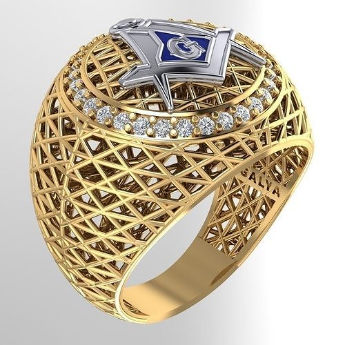 Masonic ring 104 3D model 3D printable | CGTrader
