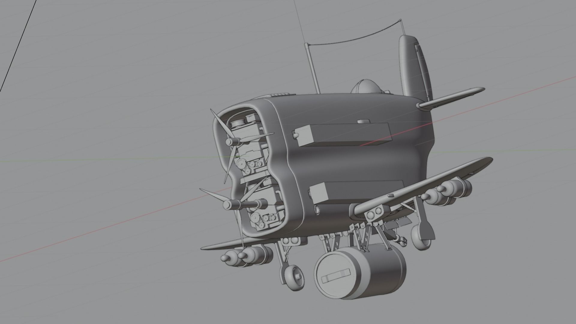 Stylized airplane model high-poly modeling 3D model animated | CGTrader Stylized airplane model high-poly modeling 3D model animated | CGTrader