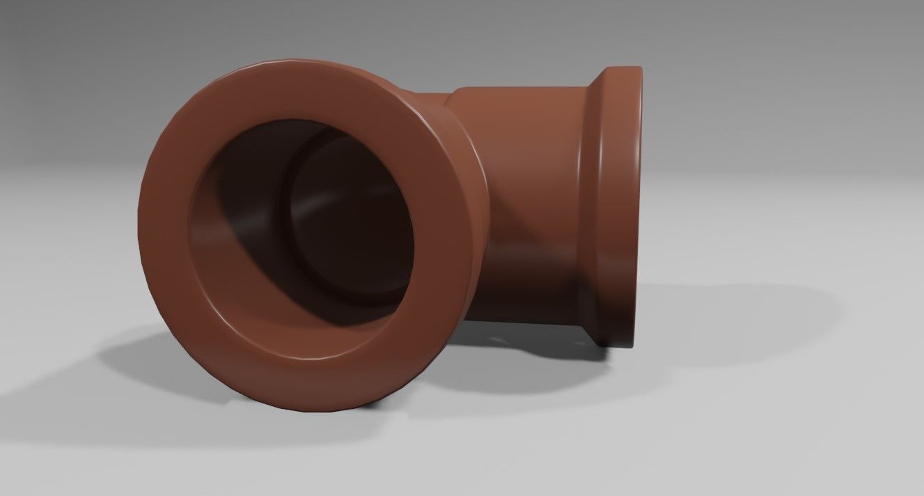Pipe 90 Degree PVC - Cotovelo Cano PVC 3D model | CGTrader
