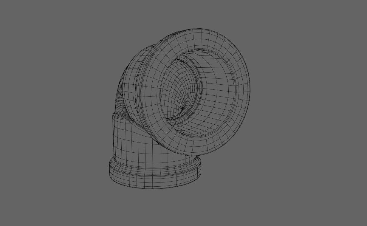 Pipe 90 Degree PVC - Cotovelo Cano PVC 3D model | CGTrader