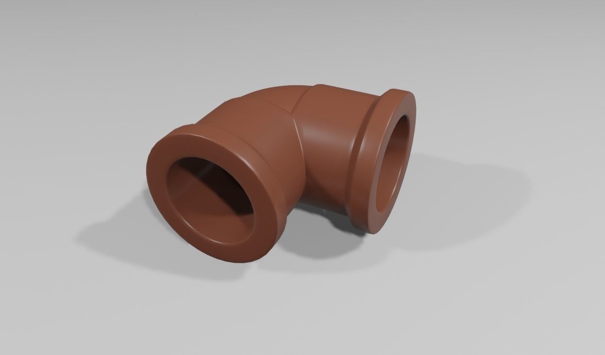 Pipe 90 Degree PVC - Cotovelo Cano PVC 3D model | CGTrader