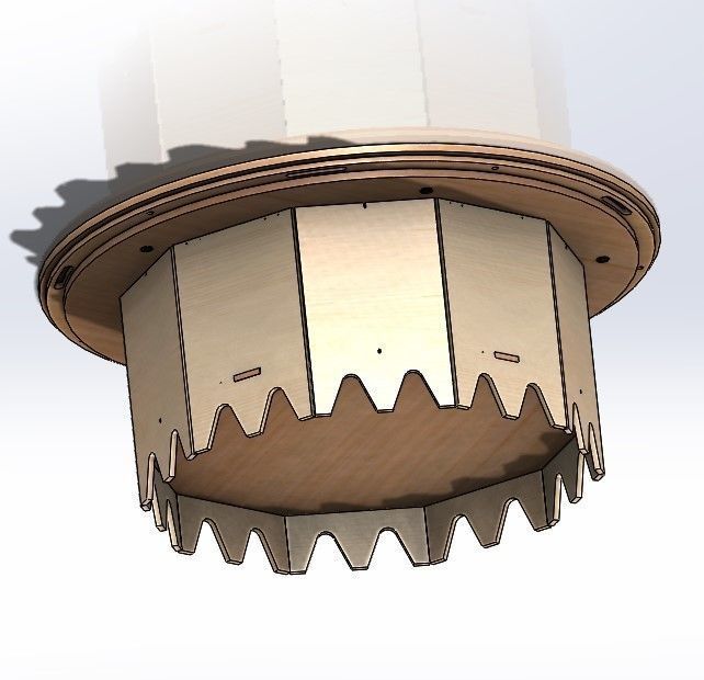 Wood Rotating Dining Table Design -Diameter2m 3D model 3D printable ...
