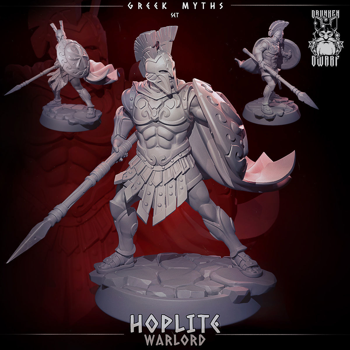 Hoplite spartan warrior 3D model 3D printable | CGTrader