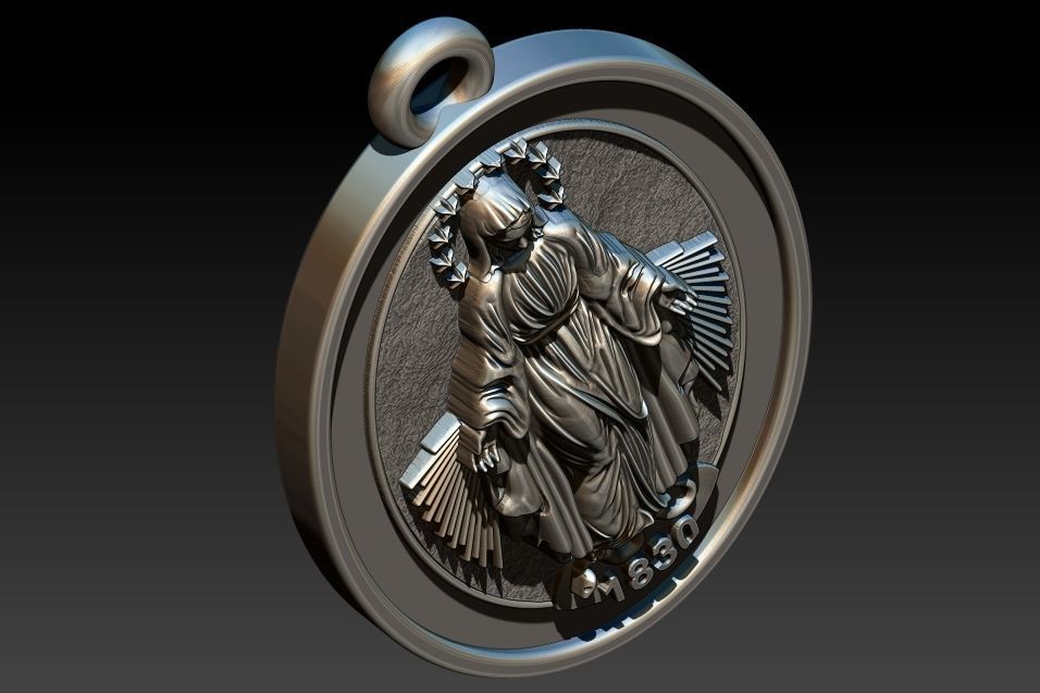 Our Lady of Graces Milagrosa Miraculous Medal 3D print model 3D model ...
