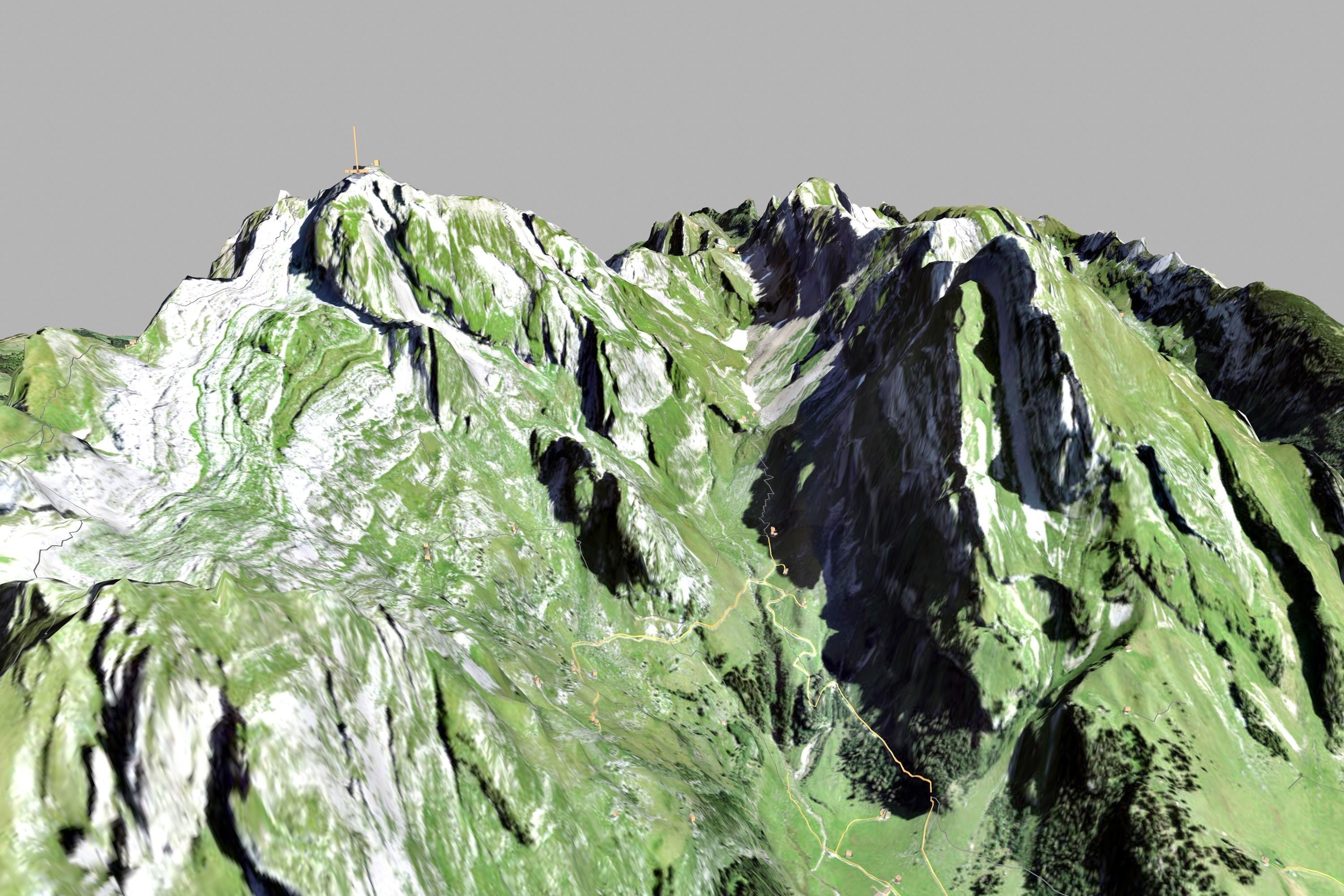 Mountain landscape The Appenzell Alps 3D model | CGTrader