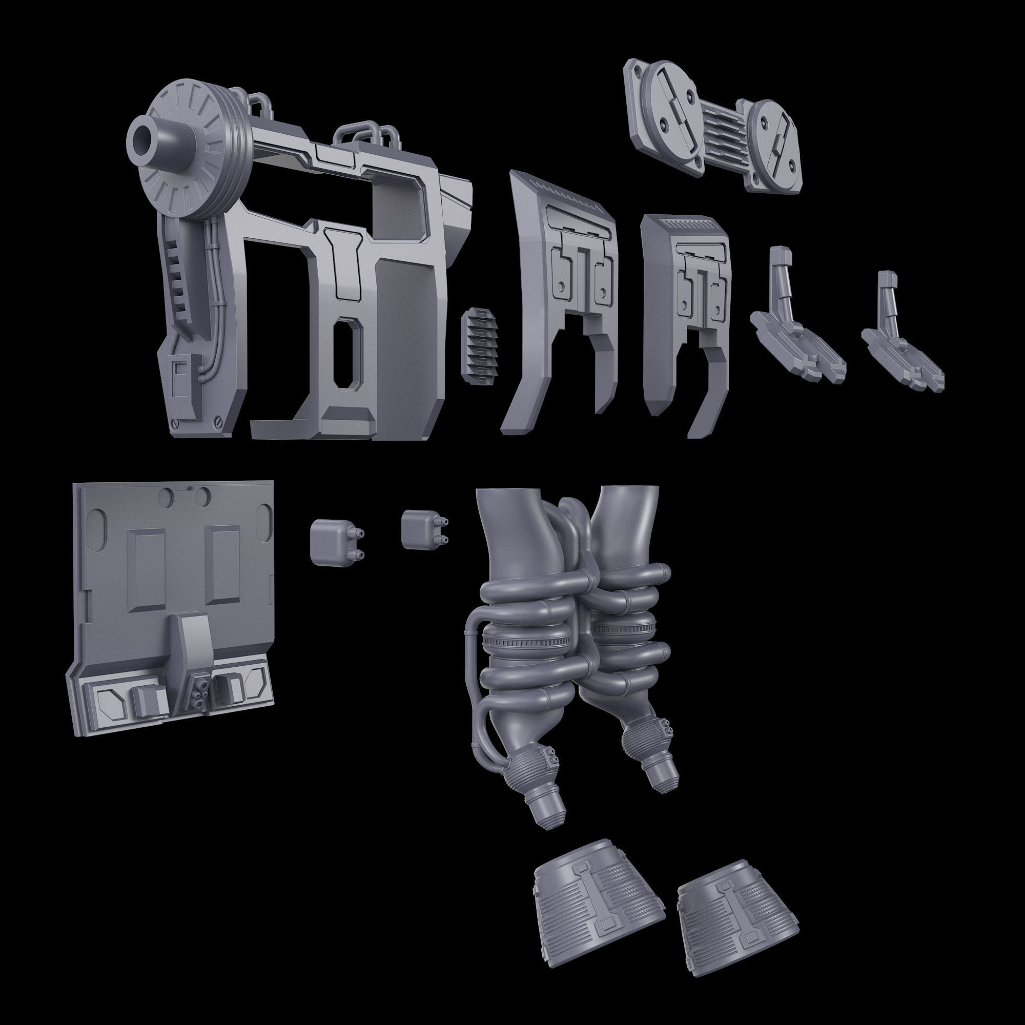 Origin Expansion Set for Perfect Grade Unleashed Gundam RX-78-2 3D ...