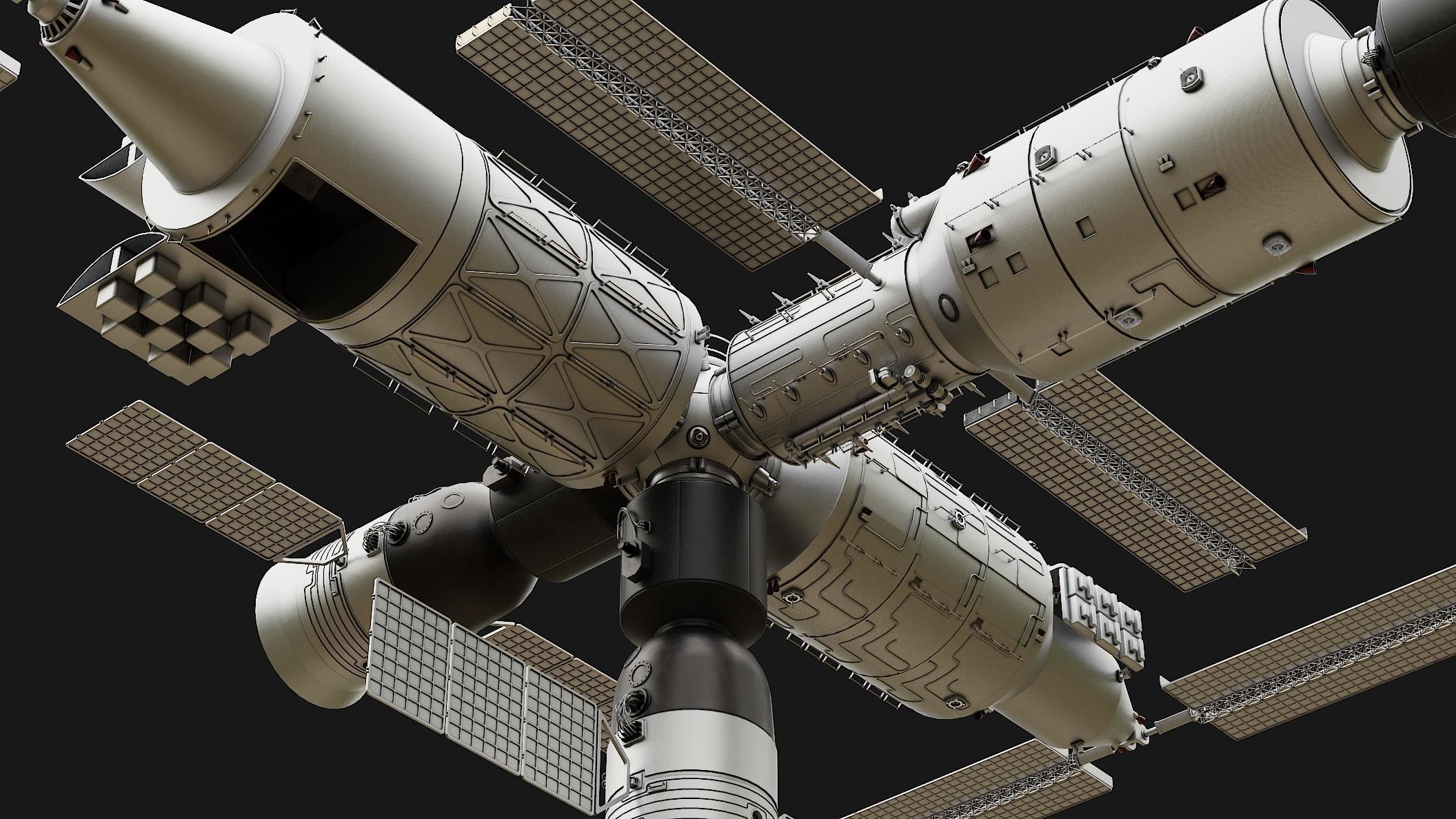 Tiangong Space Station 3D model | CGTrader