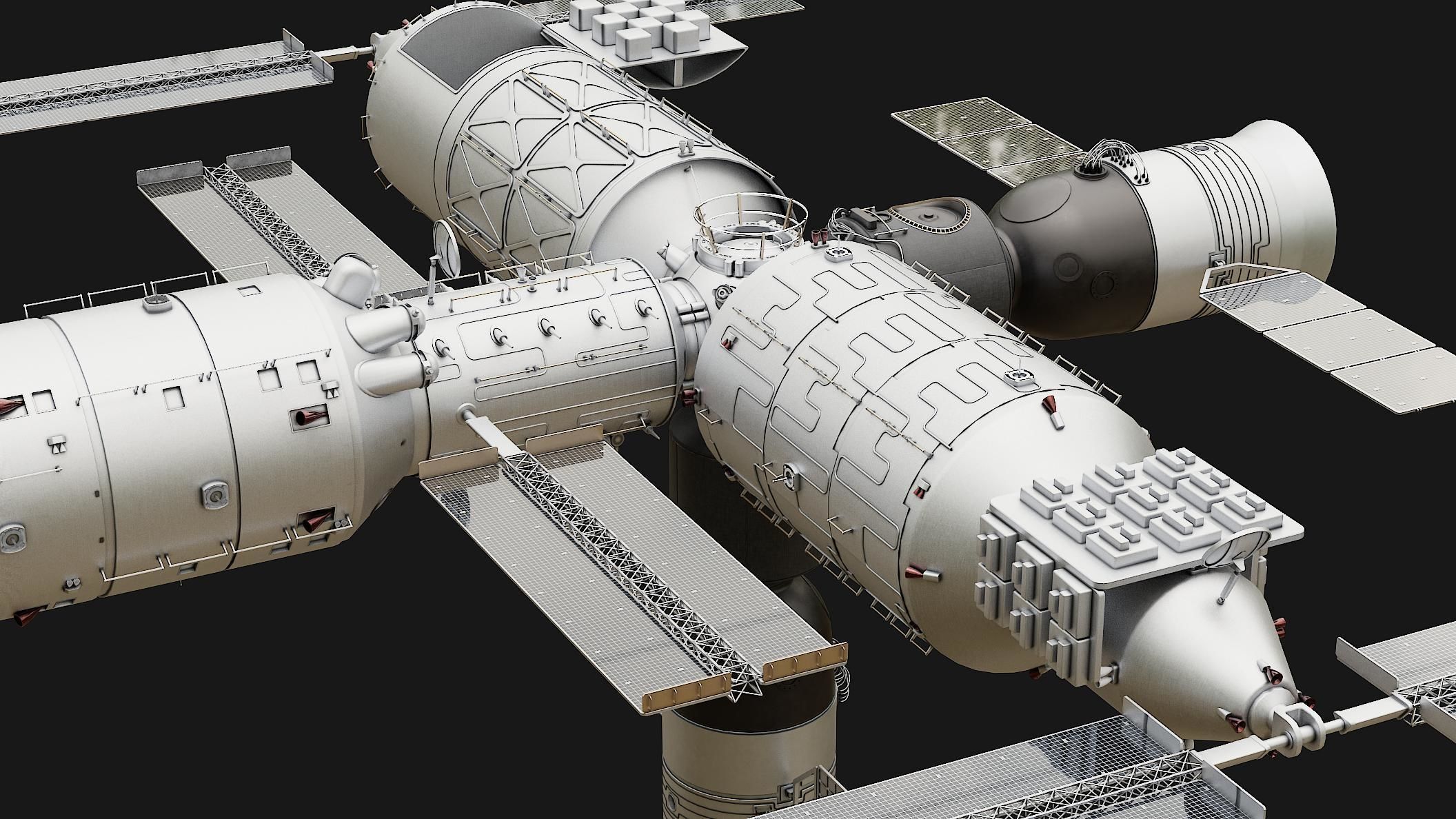 Tiangong Space Station 3D model | CGTrader