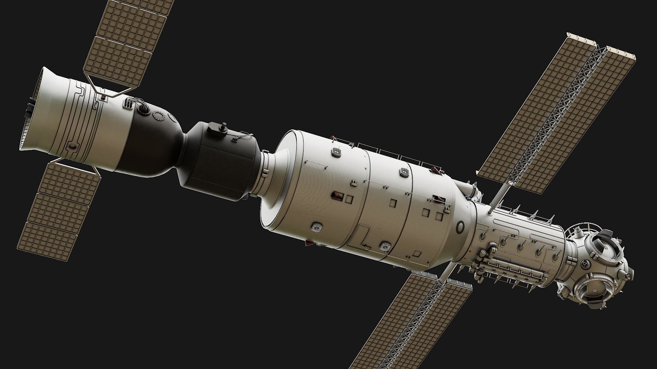 Tiangong Space Station 3D model | CGTrader