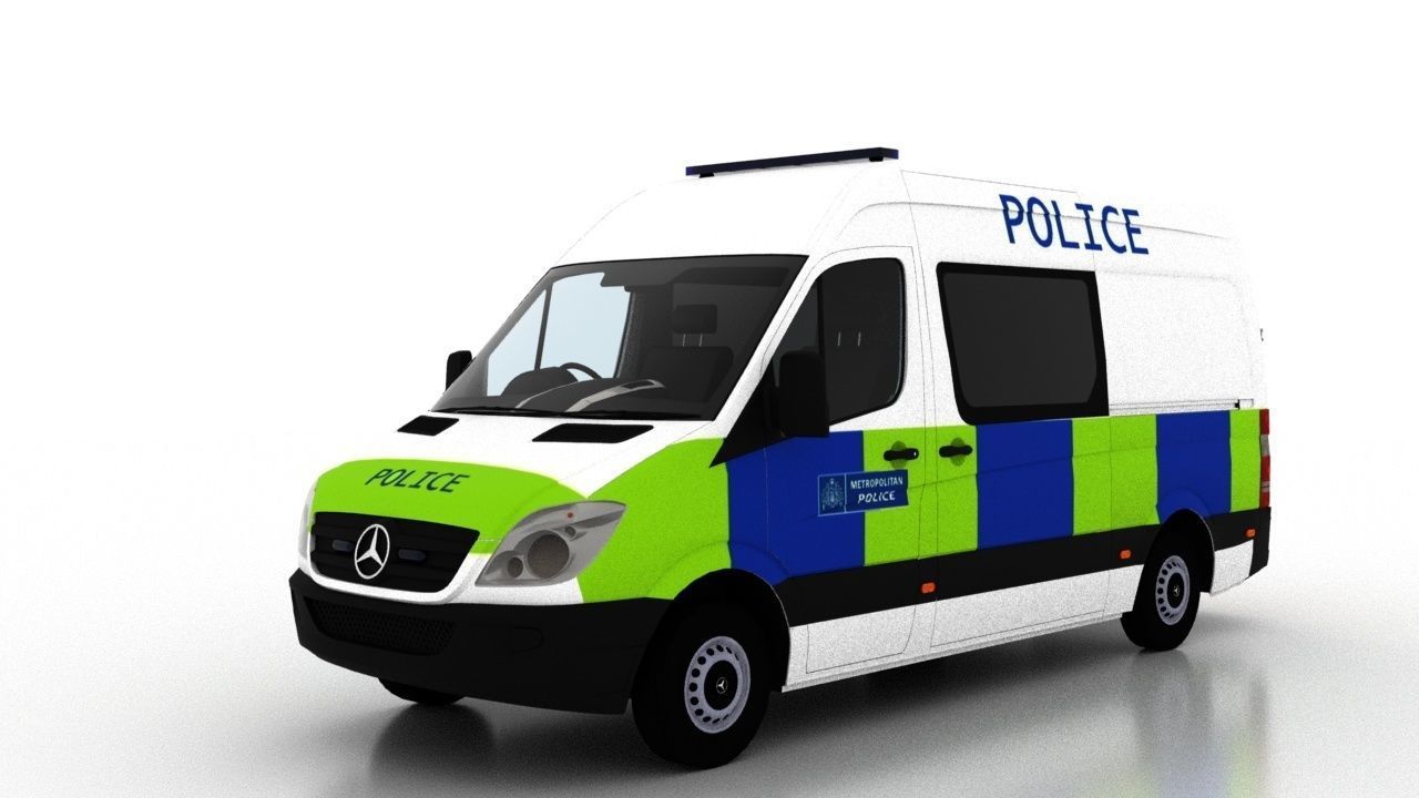 Mercedes Benz Sprinter L2H2 2009 England Police UK 3D model | CGTrader