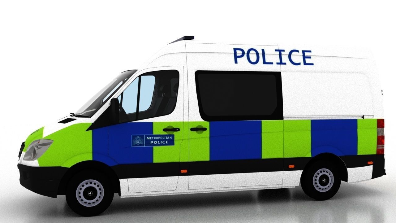 Mercedes Benz Sprinter L2H2 2009 England Police UK 3D model | CGTrader