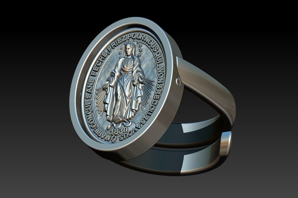 Our Lady Graces Ring Milagrosa 3D print model 3D model 3D printable ...