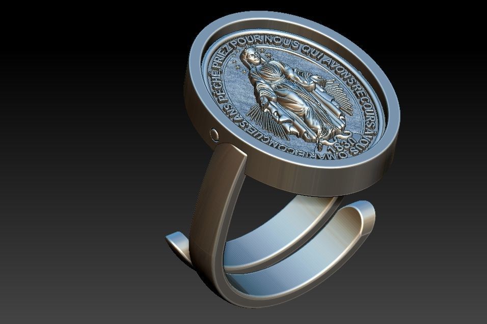 Our Lady Graces Ring Milagrosa 3D print model 3D model 3D printable ...
