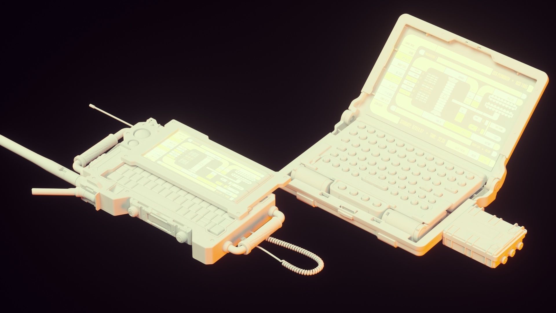 Cyberpunk Hacking device concept 3D model | CGTrader