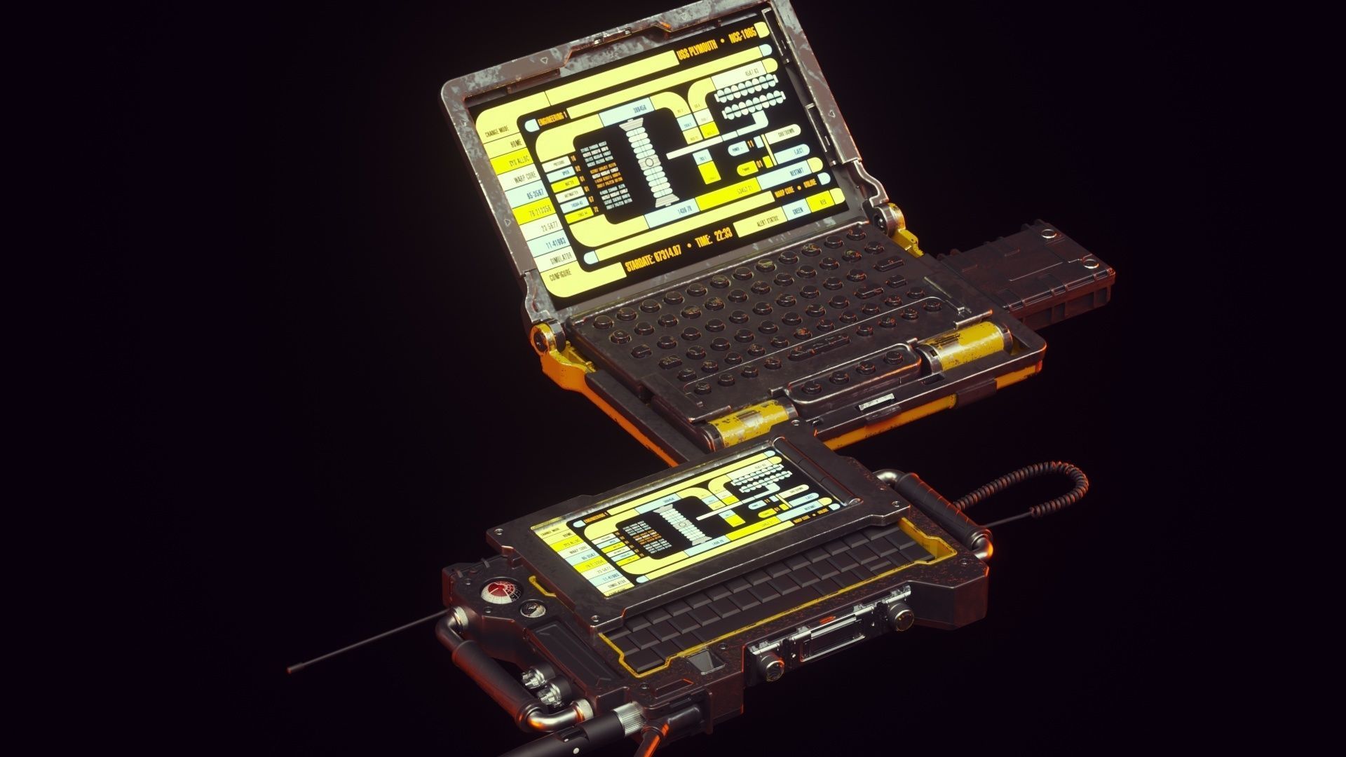 Cyberpunk Hacking device concept 3D model | CGTrader