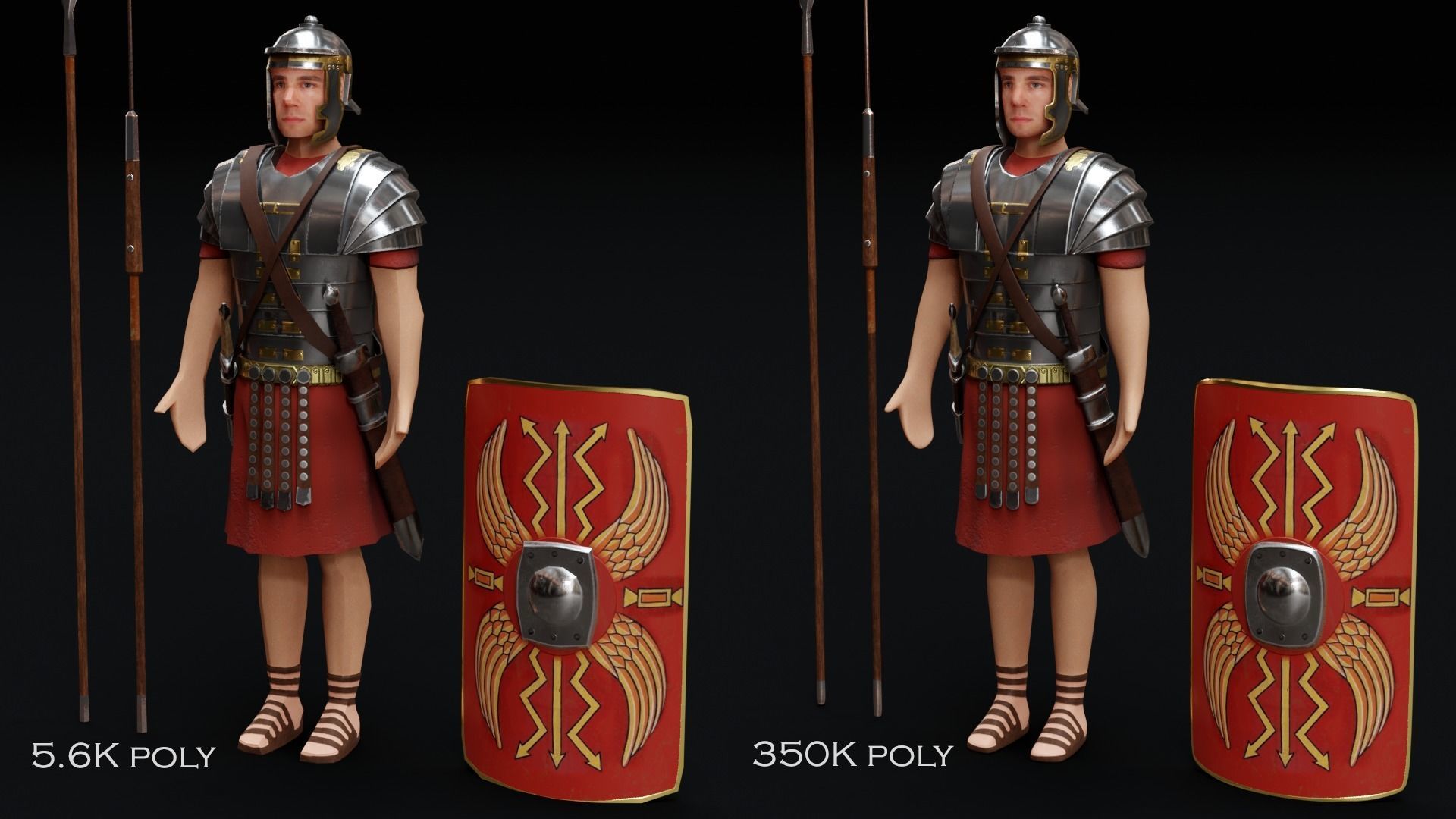 3D model Roman Soldier 2 VR / AR / low-poly | CGTrader
