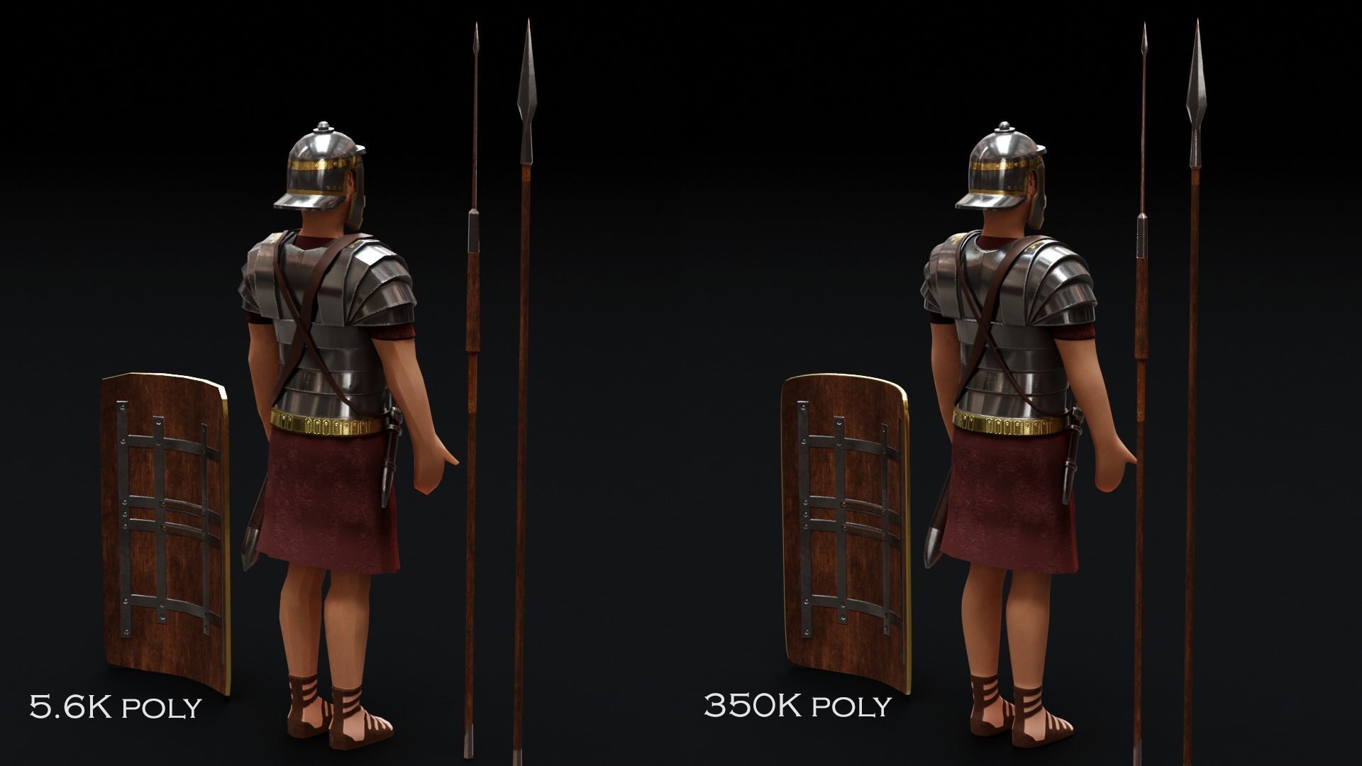 3D model Roman Soldier 2 VR / AR / low-poly | CGTrader