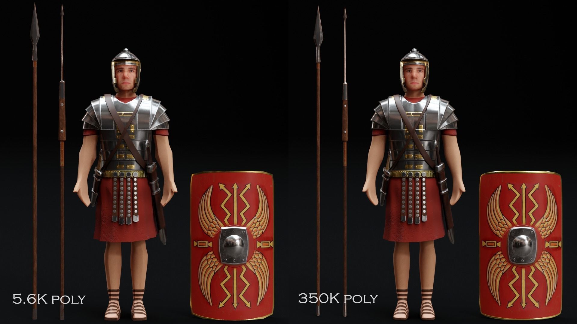 3D model Roman Soldier 2 VR / AR / low-poly | CGTrader