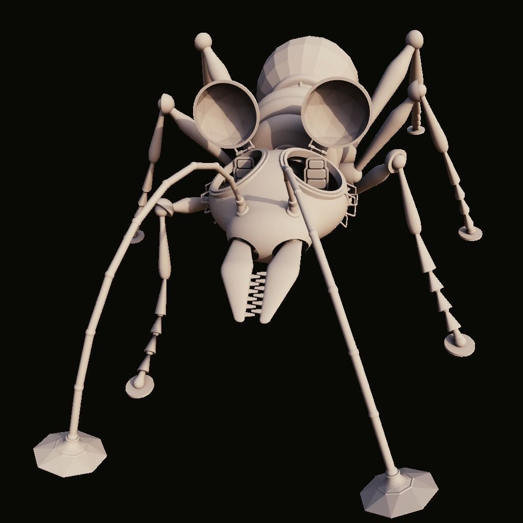 Ant robotic 3D Model Rigged low-poly 3d model 3D model rigged | CGTrader