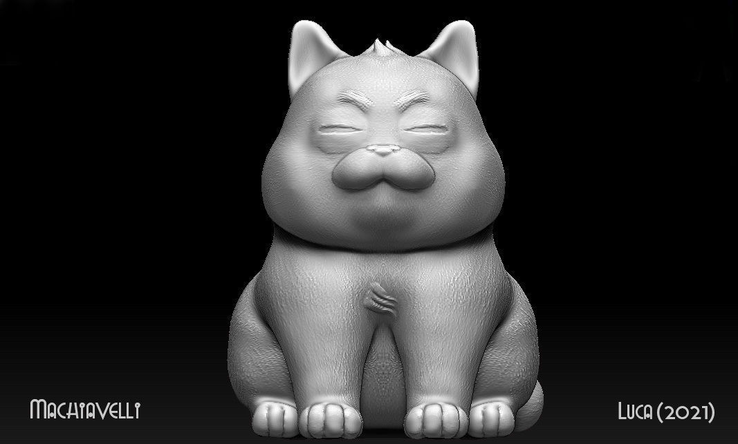 Machiavelli cat - Luca movie 3D model 3D printable | CGTrader