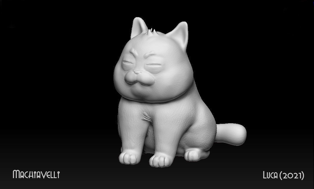 Machiavelli cat - Luca movie 3D model 3D printable | CGTrader