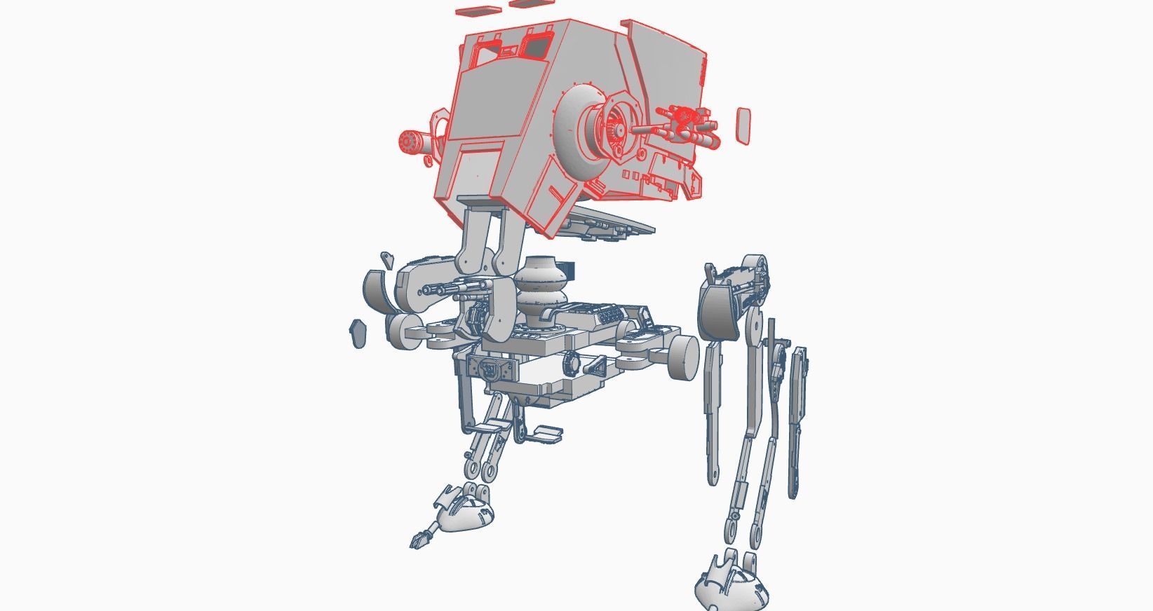 ROTJ AT-ST SCOUT WALKER STAR WARS CHICKEN WALKER STUDIO SCALE 3D model ...