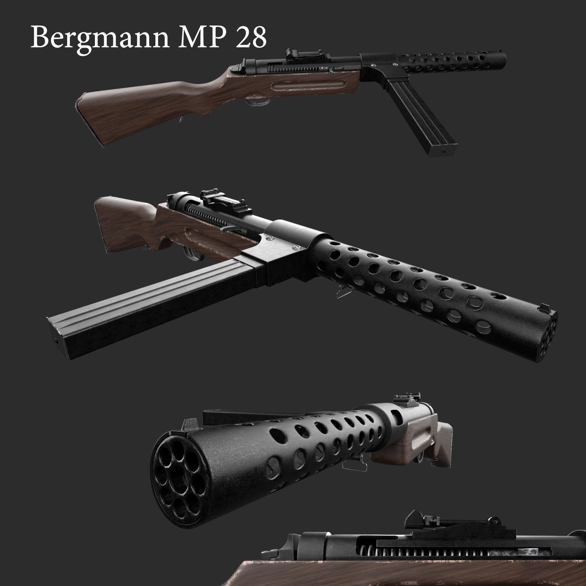 Bergmann MP 28 3D model | CGTrader