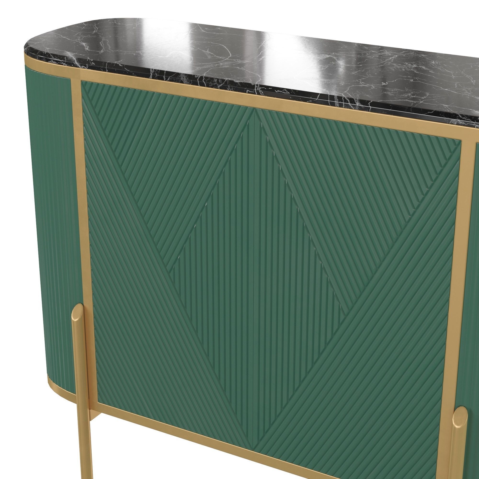 Homary-Modern Green Display Cabinet 3D model | CGTrader